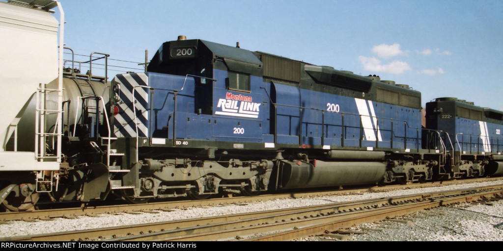 MRL 200 SD40 X-BN 6341 XX-CS-CBQ 881 in a manifest consist eastbound out of CSX Gentilly Yard in ...